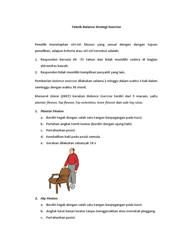 Sop Balance Exercise | PDF | Pengembangan Diri | Sains & Matematika