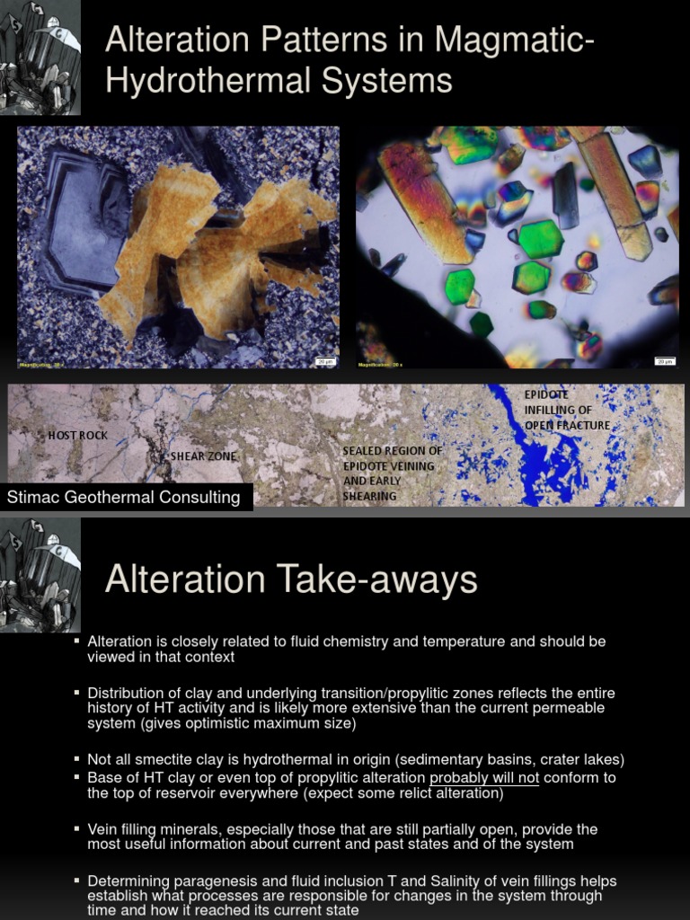 Hydrothermal Alteration Patterns Analysis | PDF | Minerals | Igneous Rock
