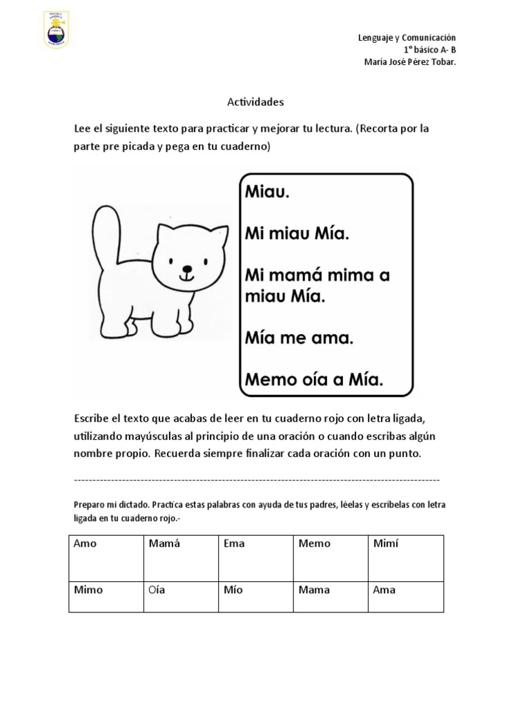 Dictado M Leo Primero 21 | PDF