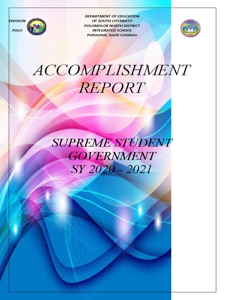 Accomplishment: Supreme Student Government SY 2020 - 2021 | PDF ...