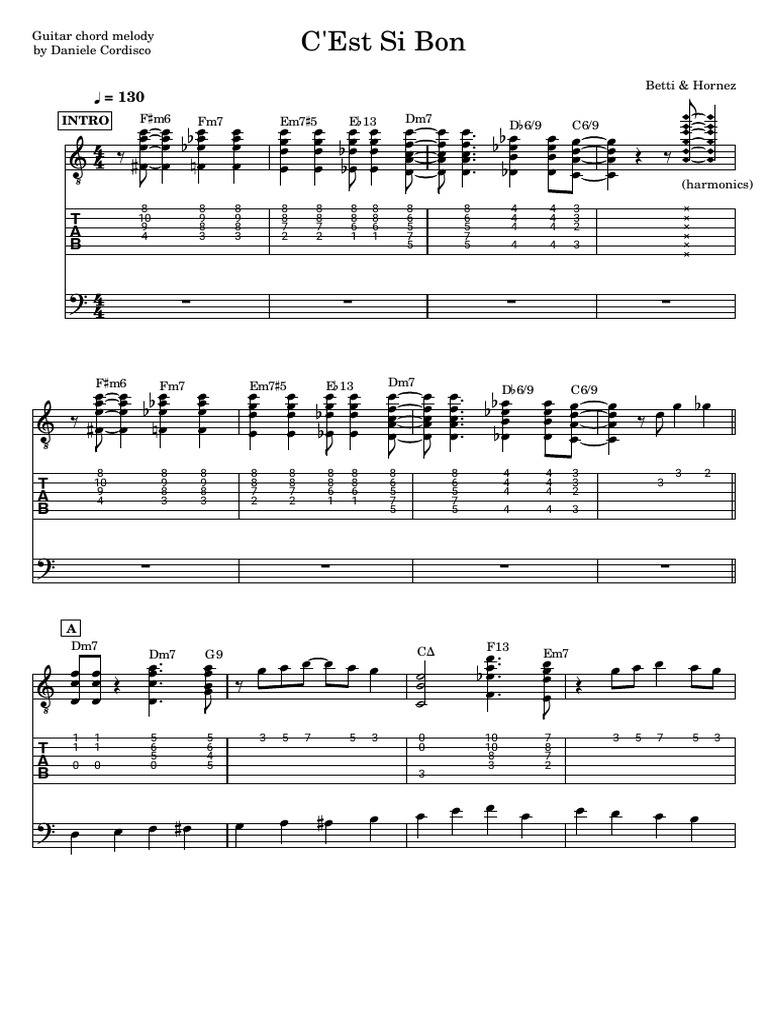 С'est si bon!!!!!!!!!!!! | PDF | Elements Of Music | Music Theory