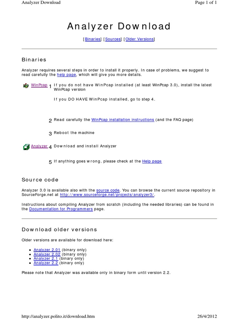 Analyzer Software Download Guide | PDF | Computers | Technology ...