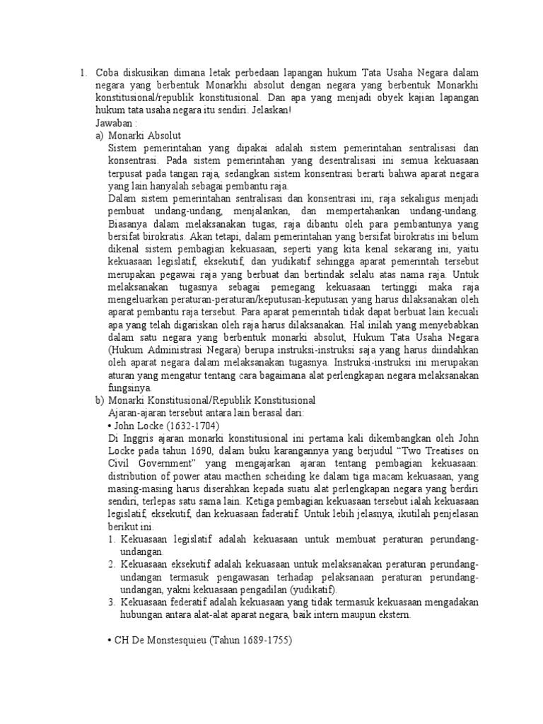 Diskusi 1 Hukum Dan Perdilan Tata Usaha Negara | PDF