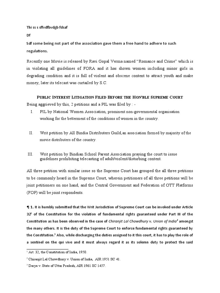 Regulation of Content on OTT Platforms: Examining Reasonable ...