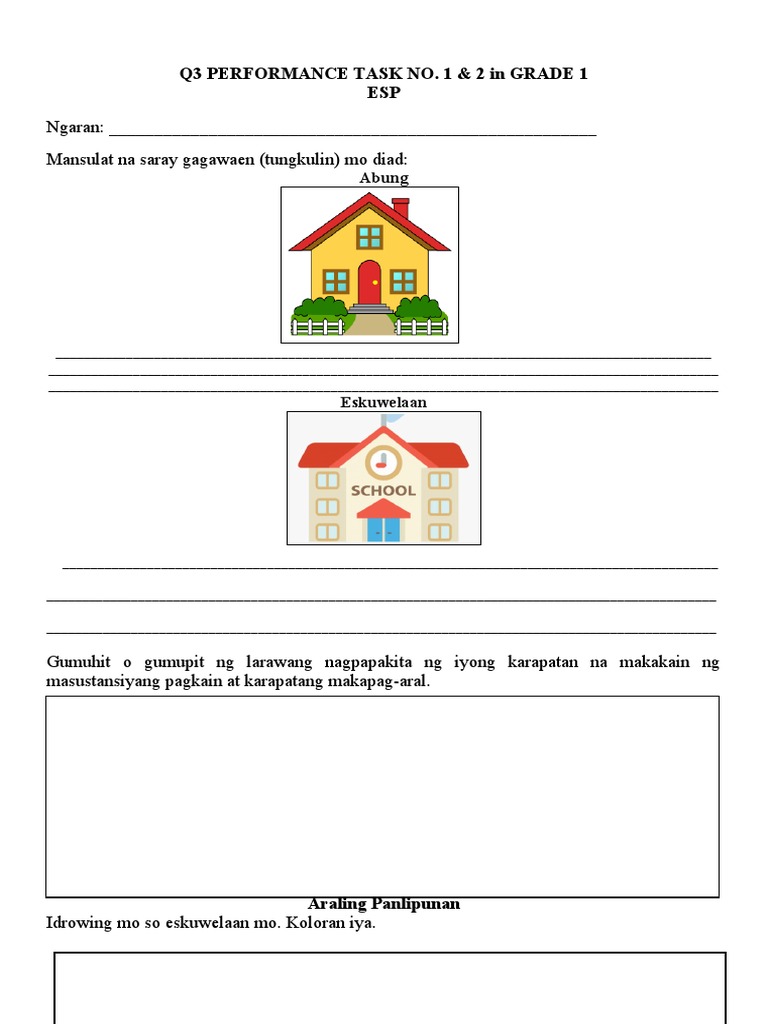 Q3 PERFORMANCE TASK NO.1 Gr.1 | PDF