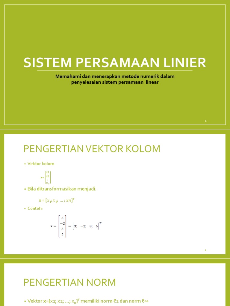 Metode Iterasi Jacobi untuk SPL | PDF
