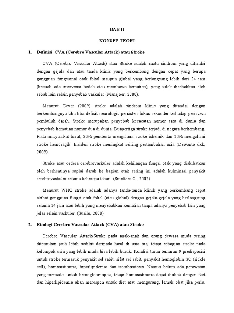 Cerebro Vasculer Attack (Cva) | PDF