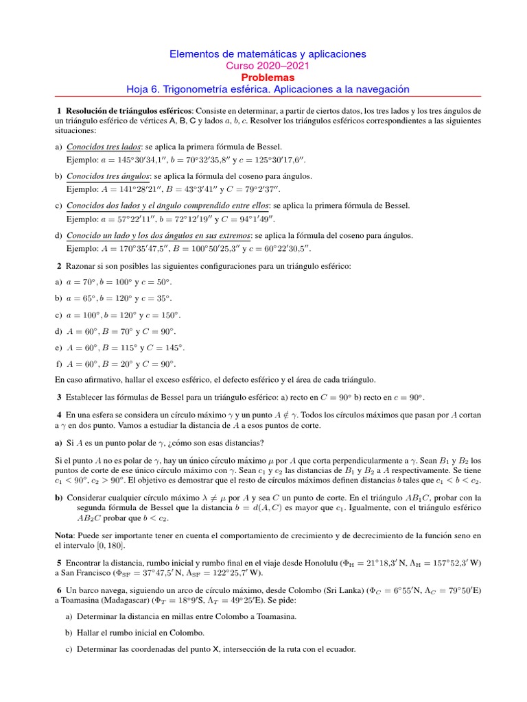 Elementos de Matem Aticas y Aplicaciones: Curso 2020-2021 | PDF ...