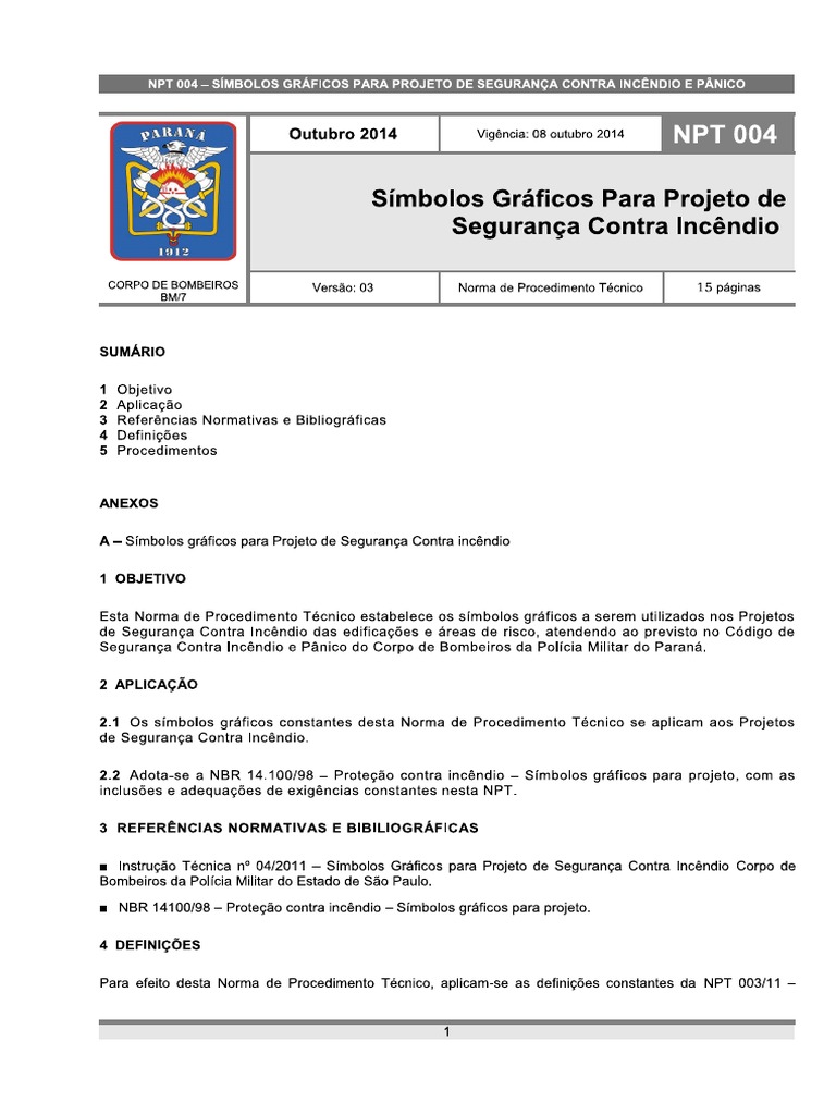 NPT 004 - Símbolos Gráficos para Projeto | PDF