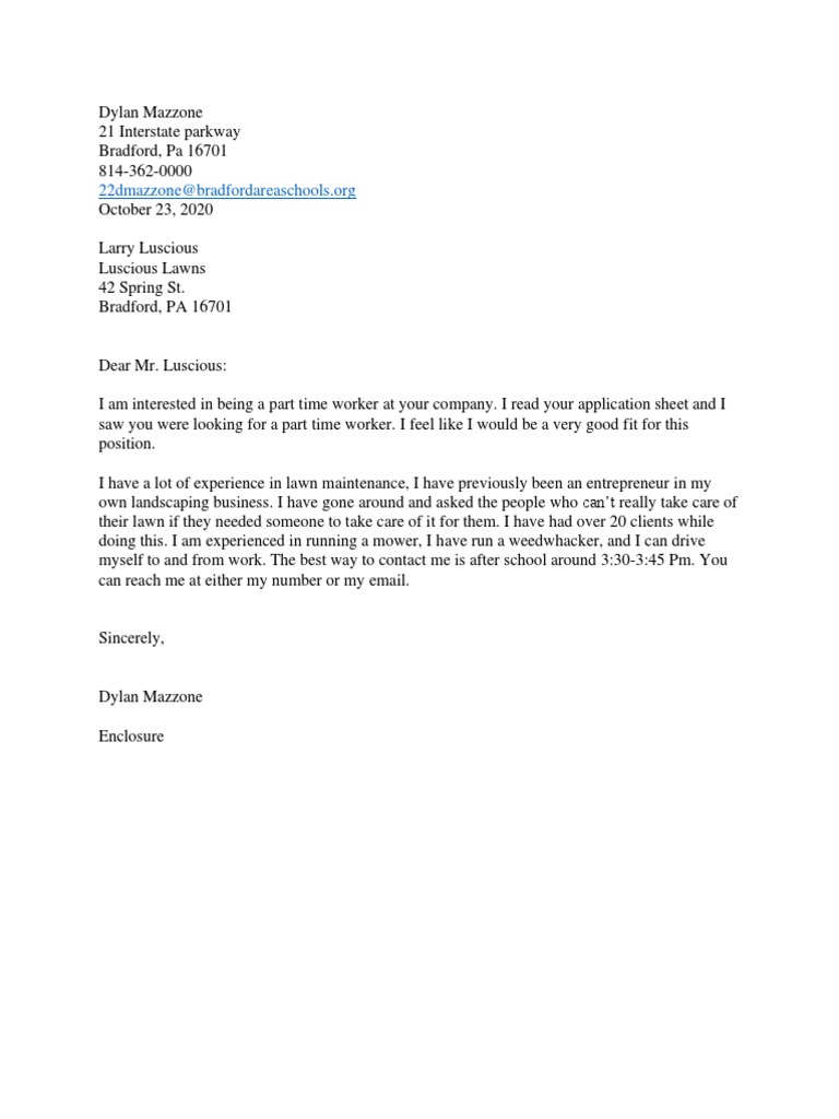 Resume Letter | PDF