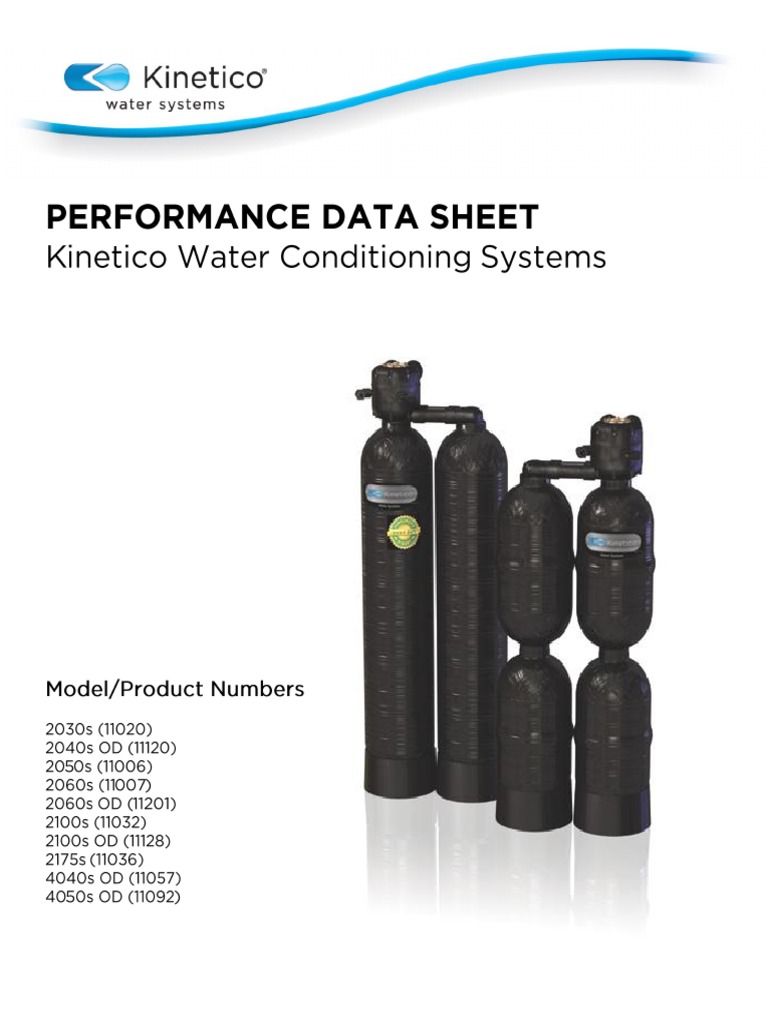 Datasheet Kinetico Softeners | PDF | Pollution | Chemistry