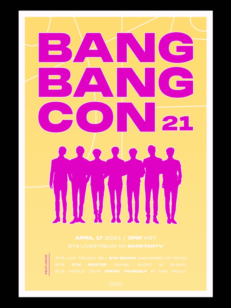 Bangbangcon 2021 Poster + Tickets Printable | PDF