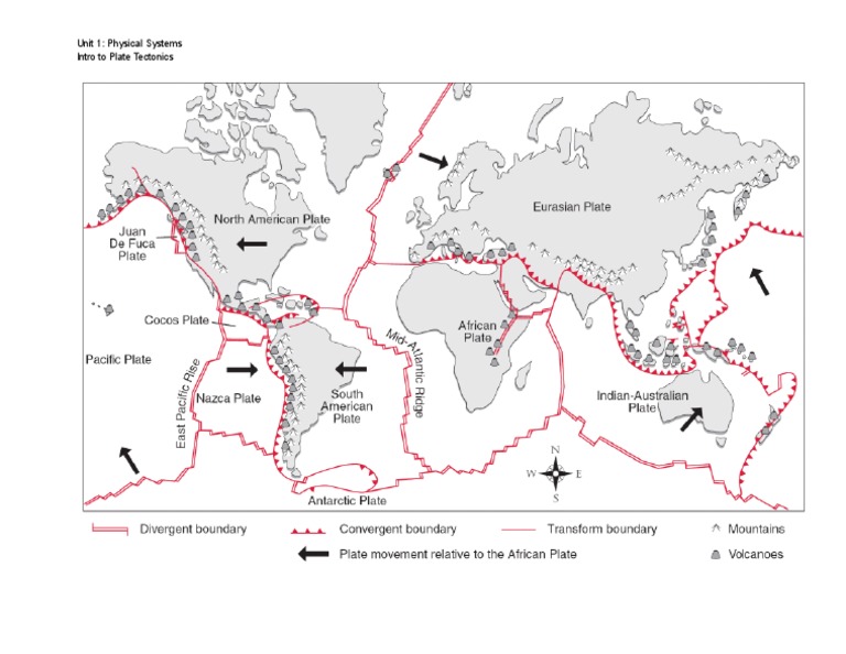 Plate Tectonics Map | PDF