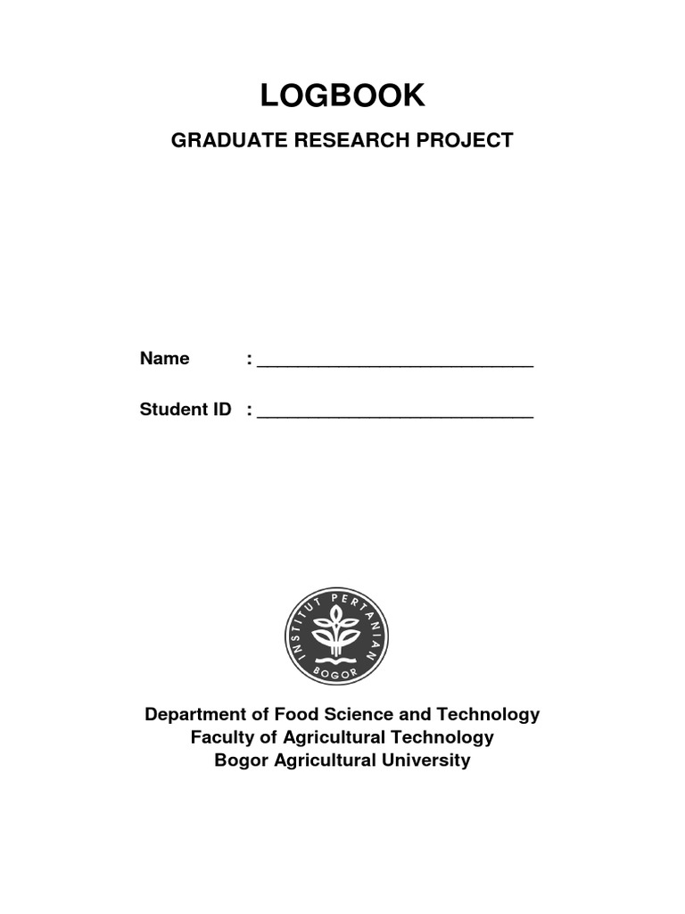 Logbook: Graduate Research Project | PDF