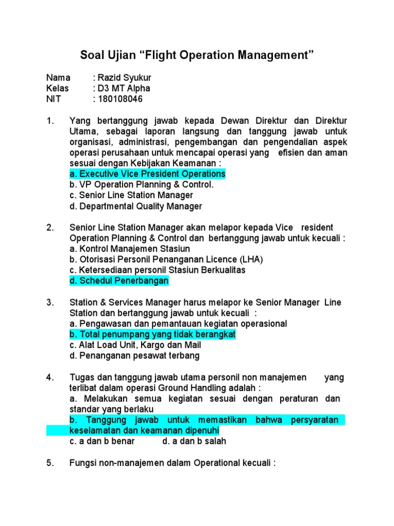 Razid Syukur - Uas Fom | PDF