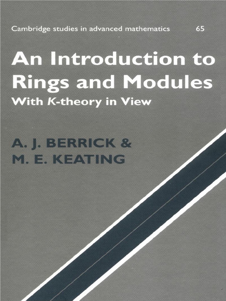(Cambridge Series in Advanced Mathematics 65) A. J. Berrick, M. E ...