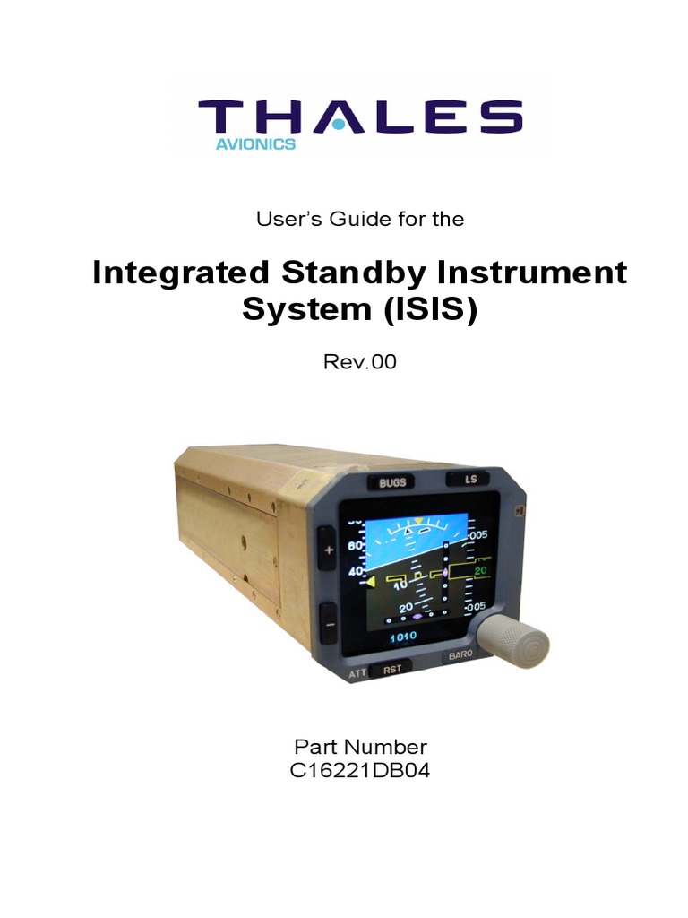 Integrated Standby Instrument System (ISIS) : User's Guide For The ...