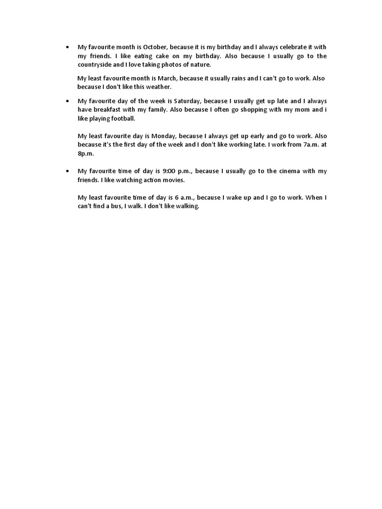 My Favourite Month Is October | PDF