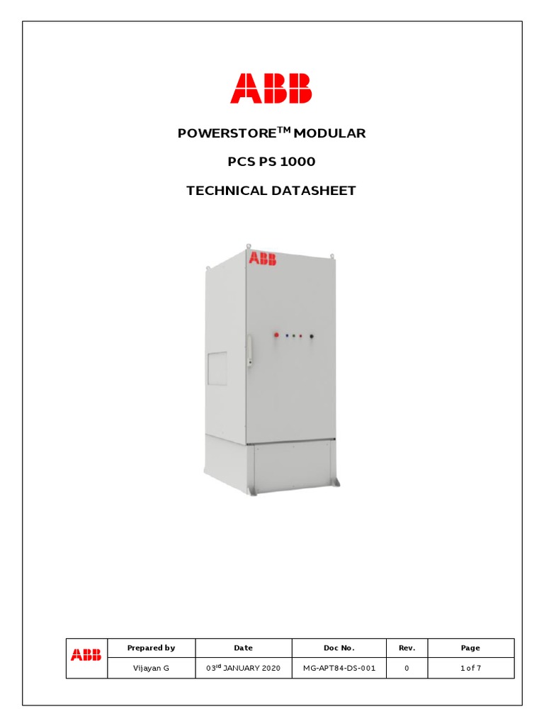 PS1000 - PCS Datasheet | PDF | Electrical Grid | Power Inverter