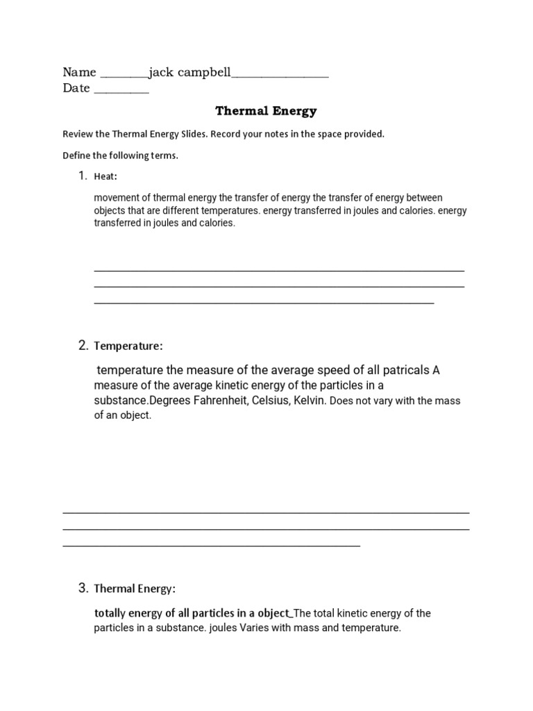 Understanding Thermal Energy Transfer | PDF | Heat Transfer | Temperature