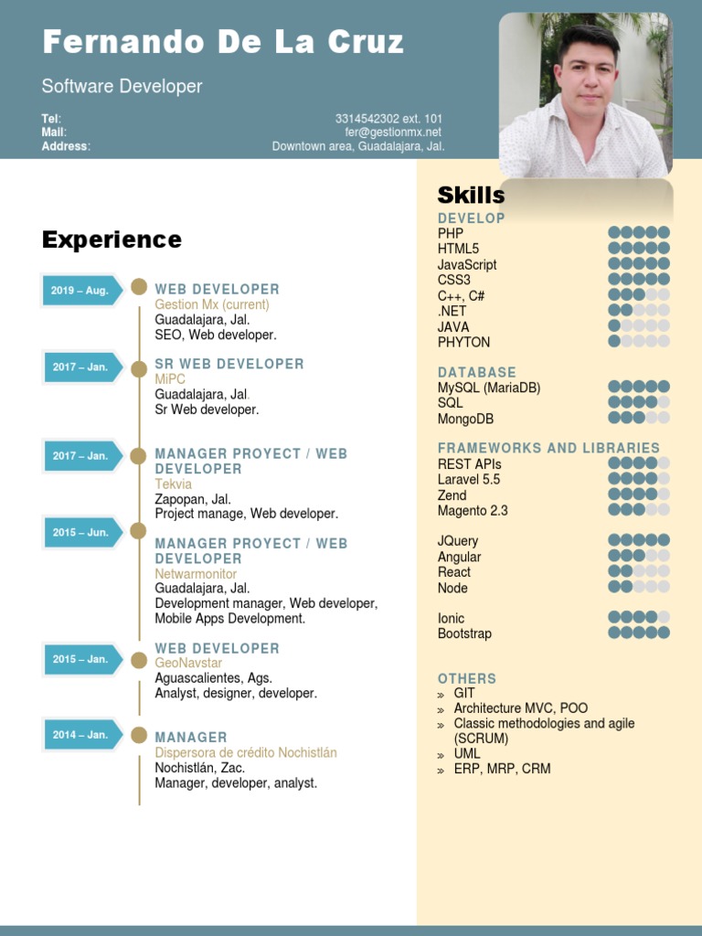 A Concise and Insightful Resume for Fernando De La Cruz, a Highly ...