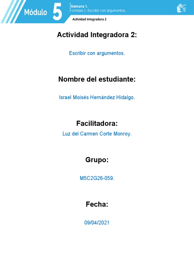 Actividad Integradora 2 Modulo 5 - M05S1AI2 | PDF