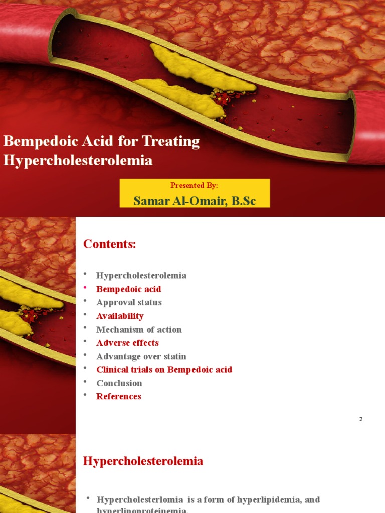 Bempedoic Acid Presentation 1 | PDF | Statin | Hypercholesterolemia