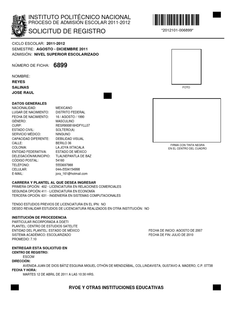 Ficha Raul Poli | PDF | Ciudad de México