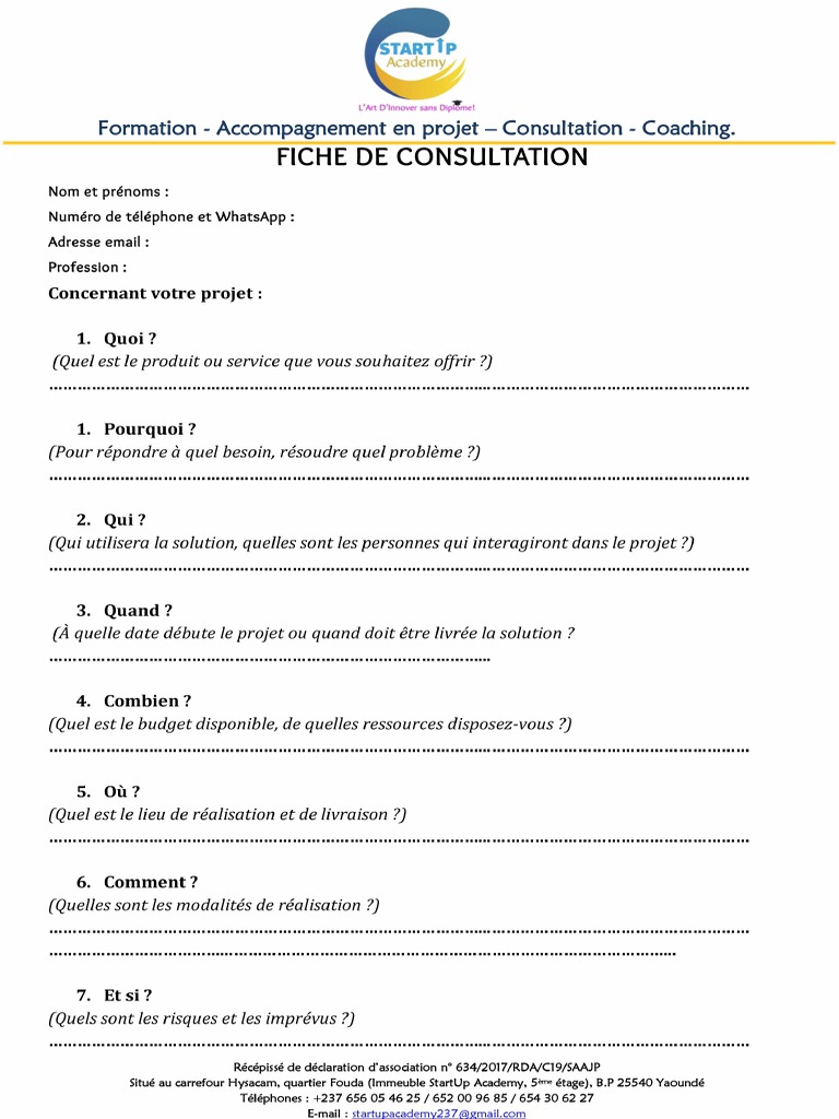 Fiche de Projet | PDF