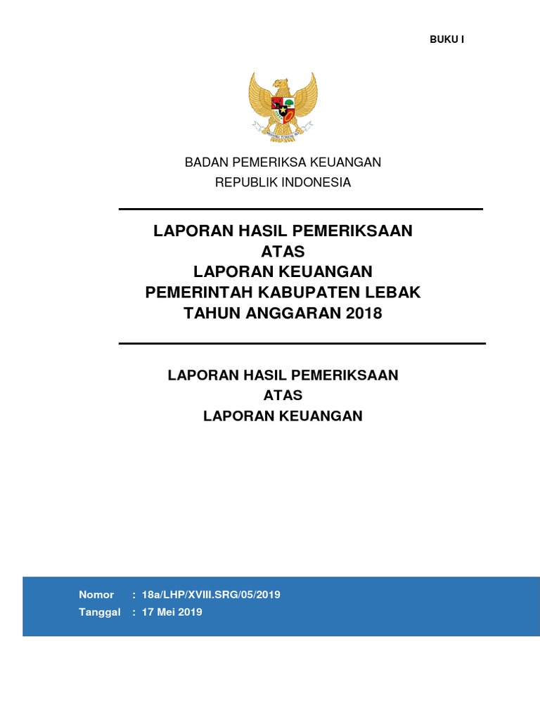 LHP LKPD Lebak 2017 | PDF