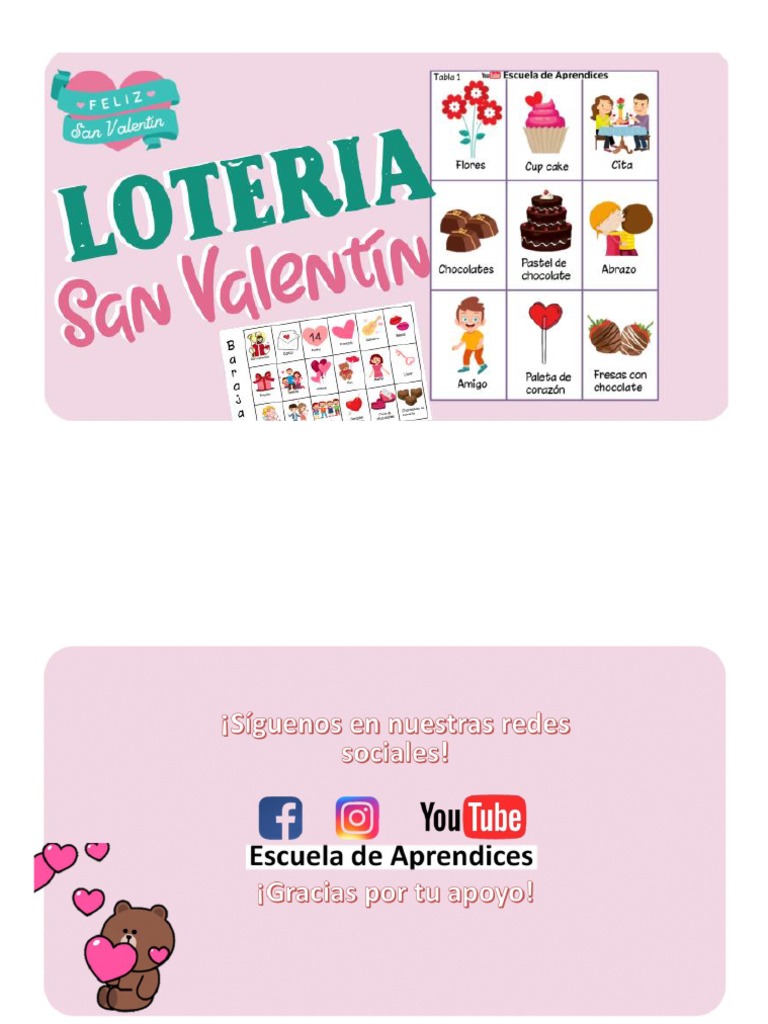 Lotería San Valentín | PDF | Cupido | Días festivos