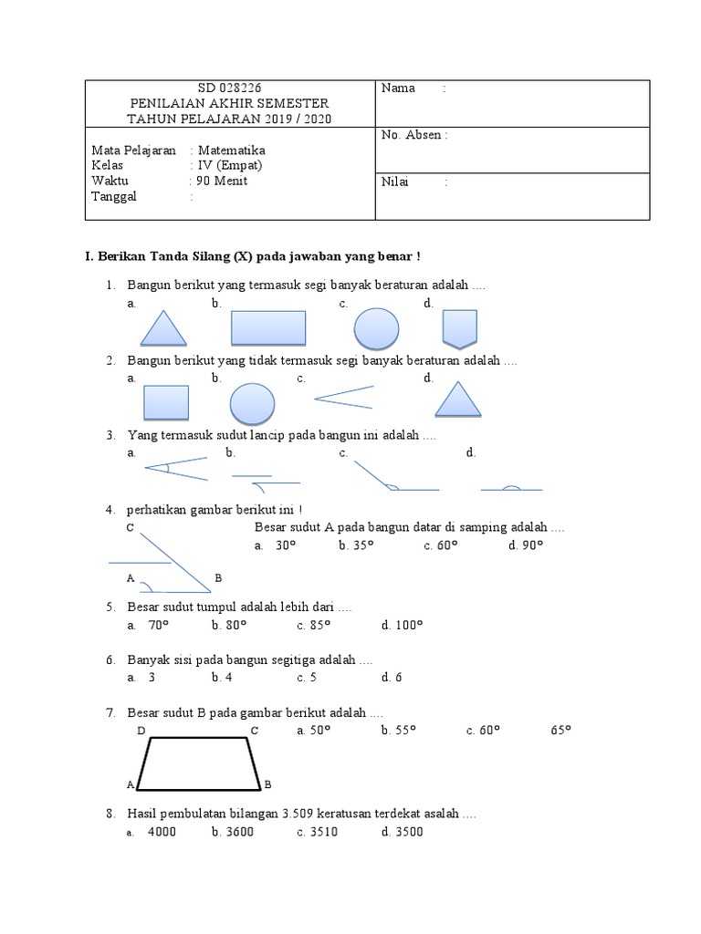 Soal MM Kelas IV | PDF