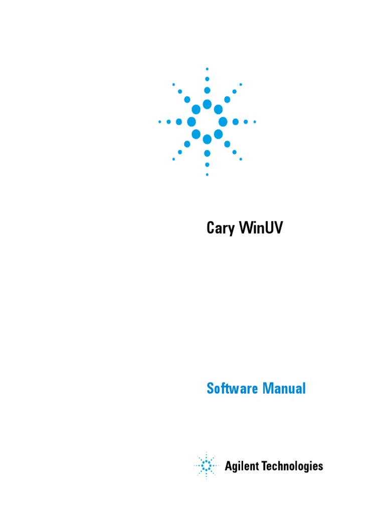 Cary Winuv: Software Manual | PDF | Absorbance | Microsoft Windows