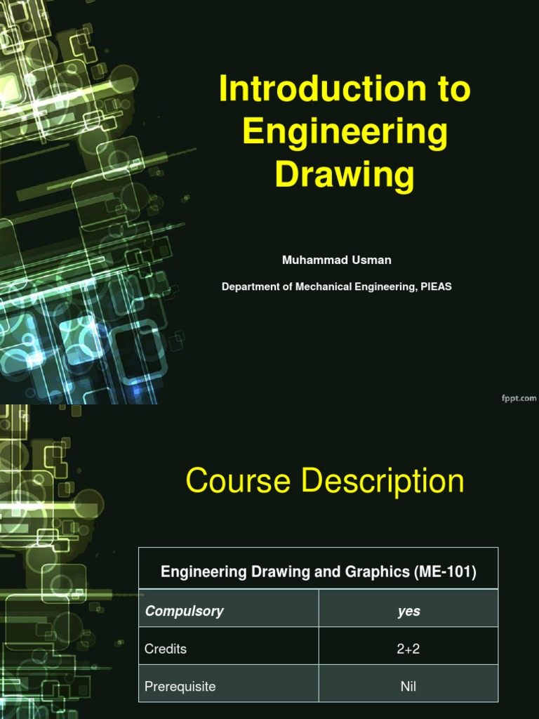 Introduction To Engineering Drawing Muhammad Usman Pdf Drawing Space