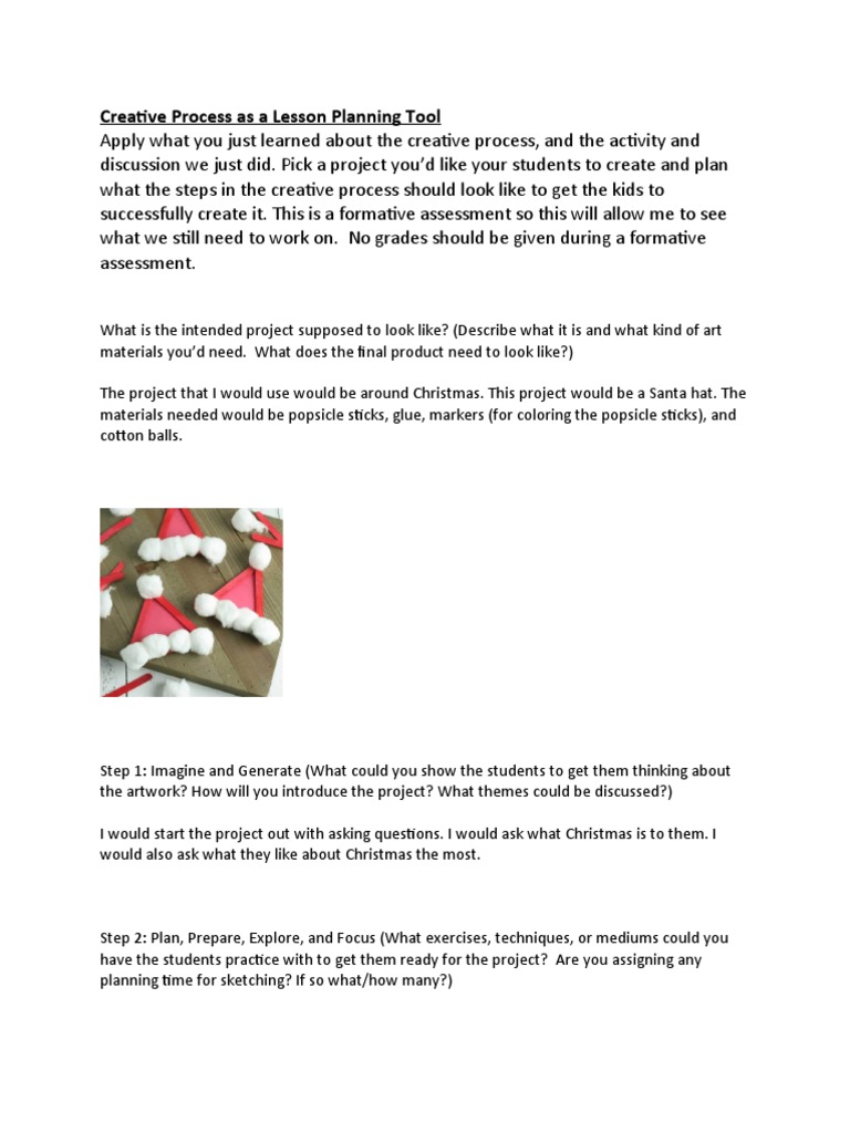 Artistic Process As A Lesson Plan 1 | PDF | Human Nature | Teaching