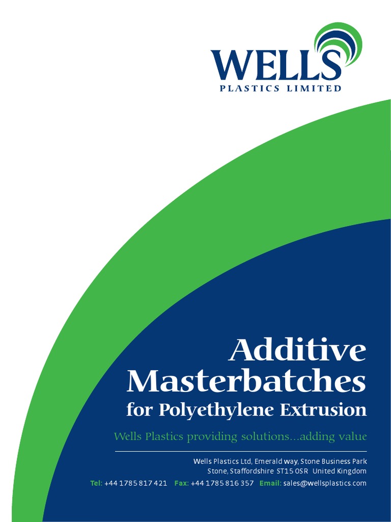 Wells Plastics Additives For Polyethylene Extrusion | PDF | Ultraviolet | Polymers