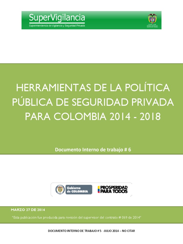 Política PÂ Blica en Seguridad y Vigilancia Privada | PDF | Ciencias sociales