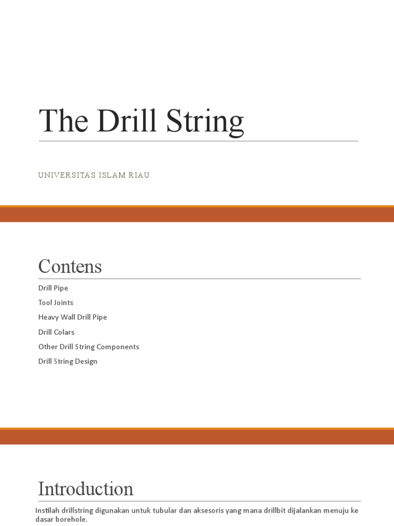 Komponen dan Desain Drill String | PDF | Teknologi & Rekayasa