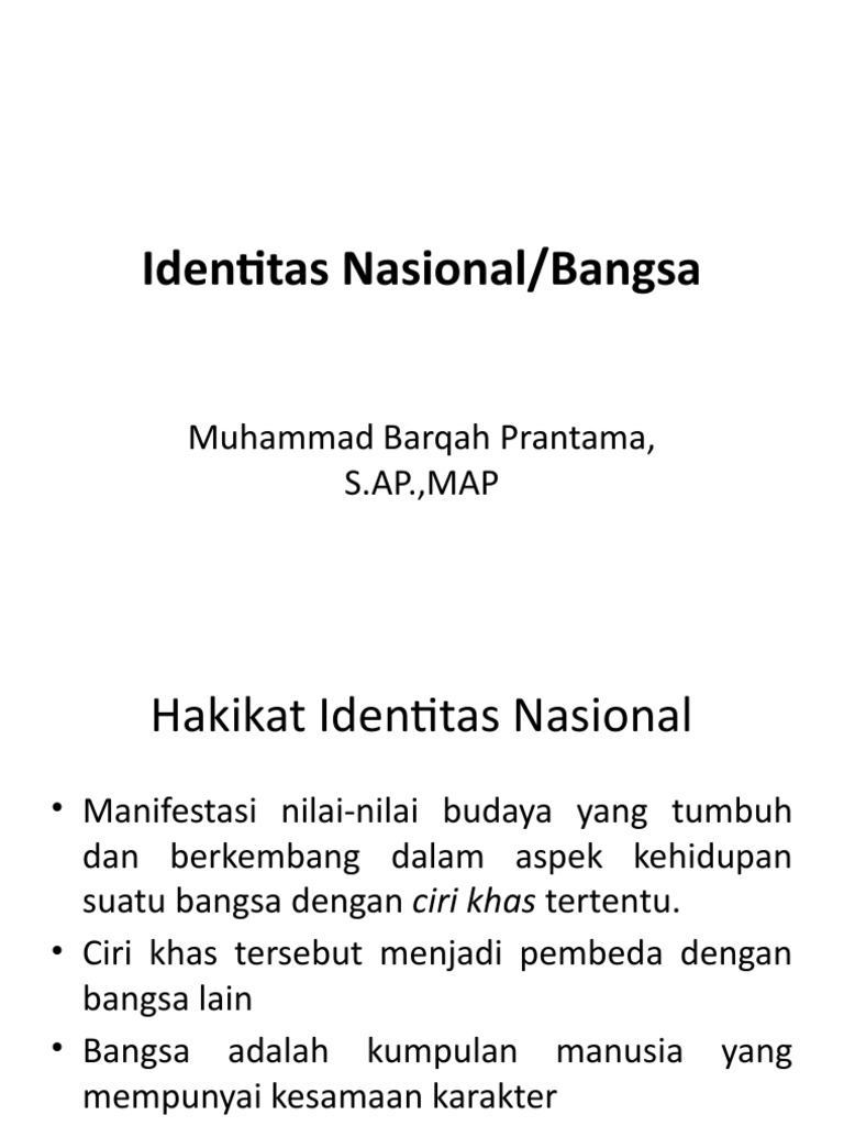 Identitas Nasional-Bangsa (Modul I) | PDF