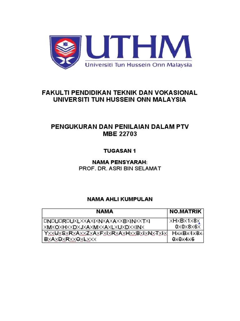 Cover Tugasan PBD | PDF