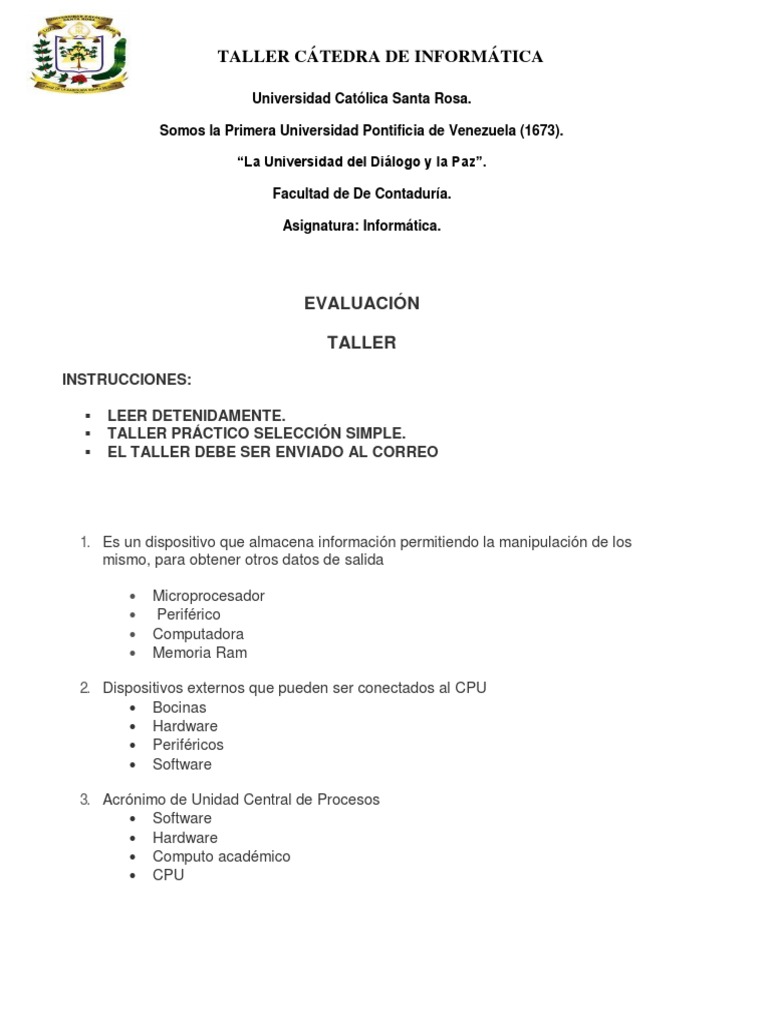 Taller Cátedra de Informatica-2-1 | PDF