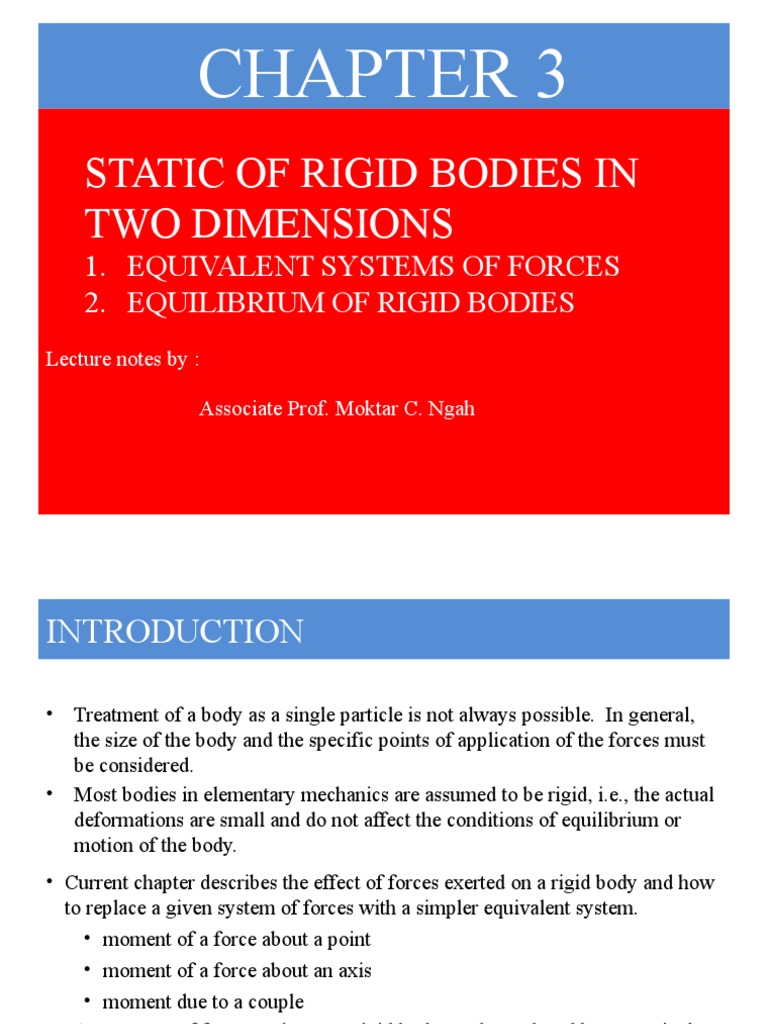 Chapter 3 Engineering Mechanics | PDF | Force | Equations