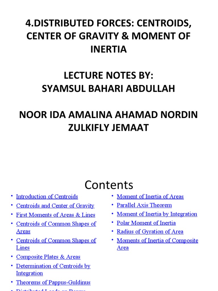 Chapt 4 Lecture Engineering Mechanics | PDF | Center Of Mass | Beam ...