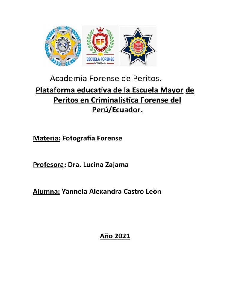 Informe Fotografia Forense | PDF