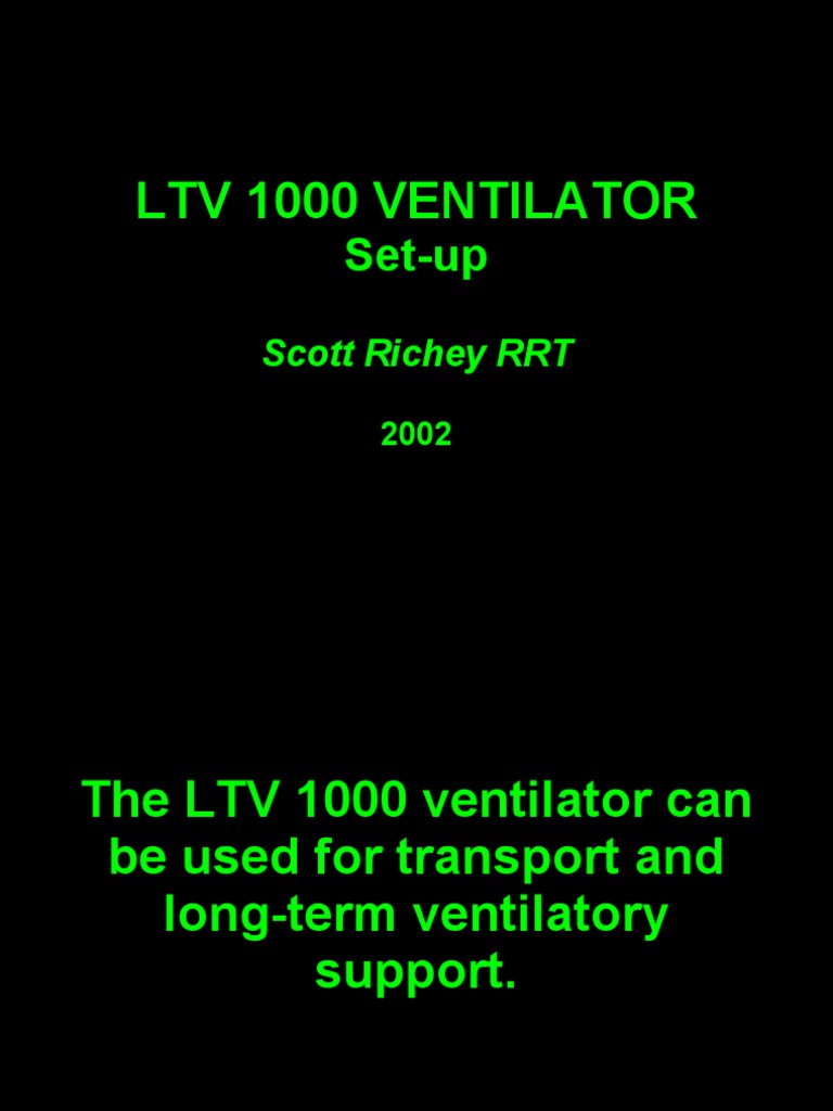 Pulmonetic LTV 1000 | PDF