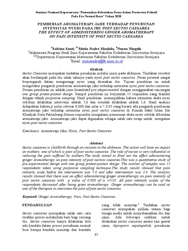 Jurnal Aromaterapi Jahe | PDF | Pengembangan Diri | Sains & Matematika