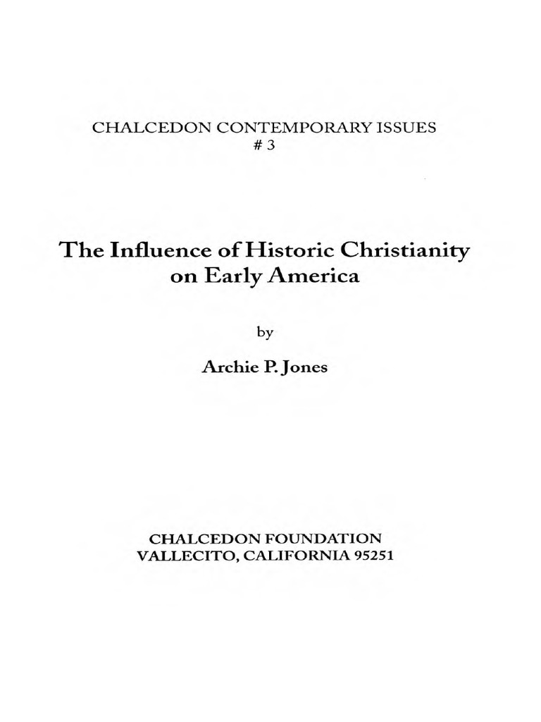 Influence of Historic Christianity On Early America | PDF | Jesus ...