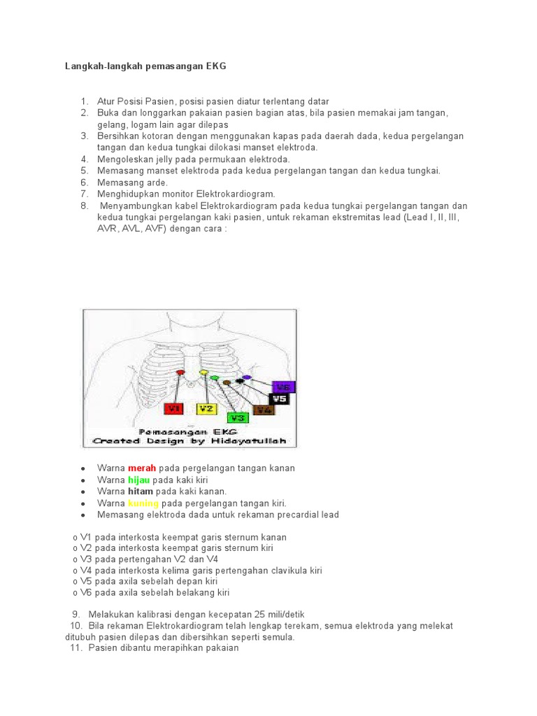 Langkah2 Pemasangan EKG | PDF