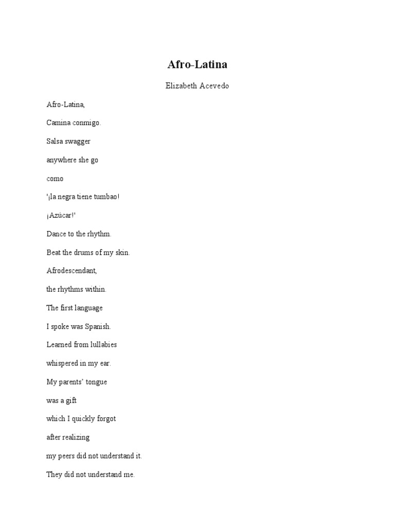 Afro-Latina | PDF | Poetry