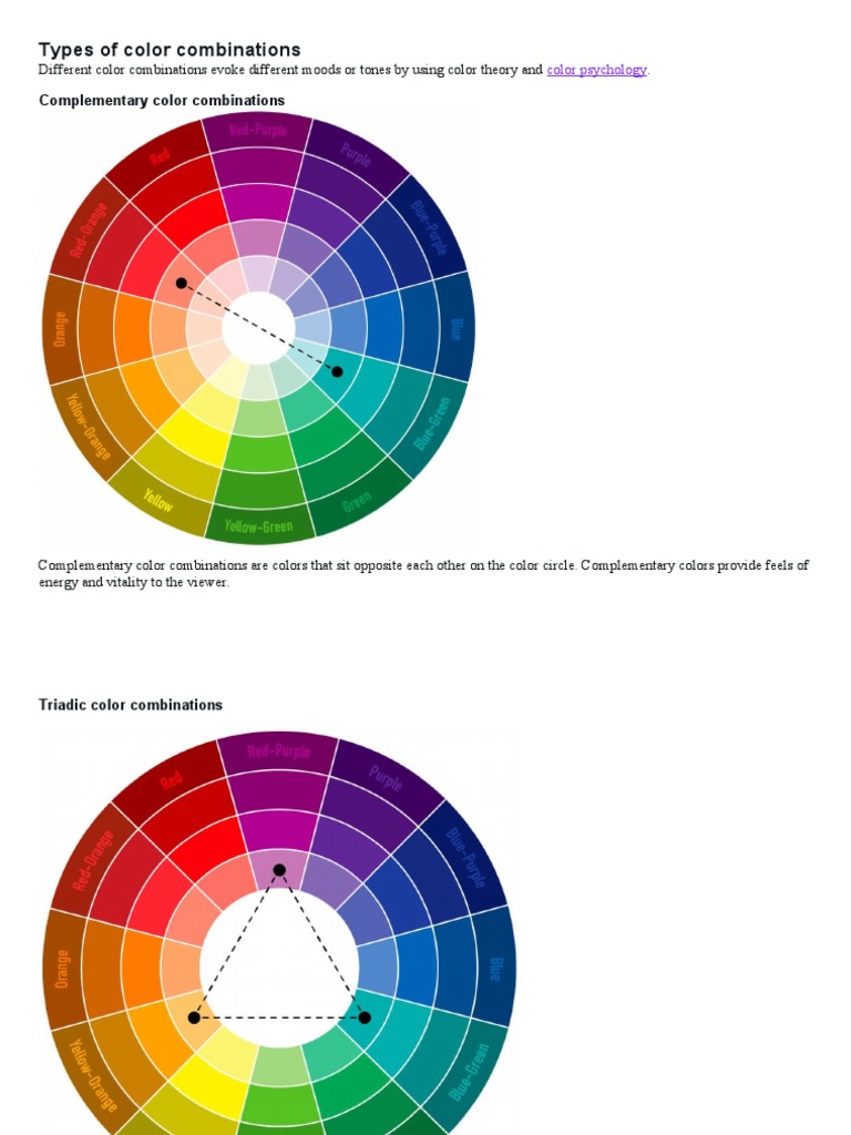 Color Combinations Guide | PDF | Language Arts & Discipline | Home & Garden